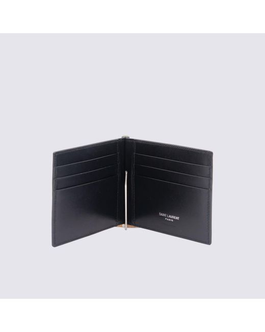 Saint Laurent Leather Card Holder in Black for Men | Lyst UK