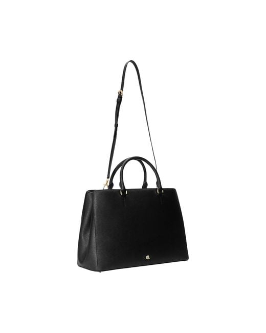 Ralph Lauren Hanna 37 Satchel Large in Black | Lyst