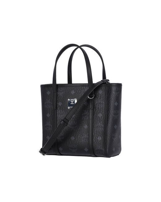 MCM Mini Tote Bag Toni Top-Zip in Black | Lyst