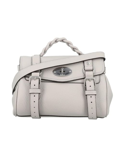 Mulberry Pale Mini Alexa Leather Shoulder Bag With Braided Handle And ...