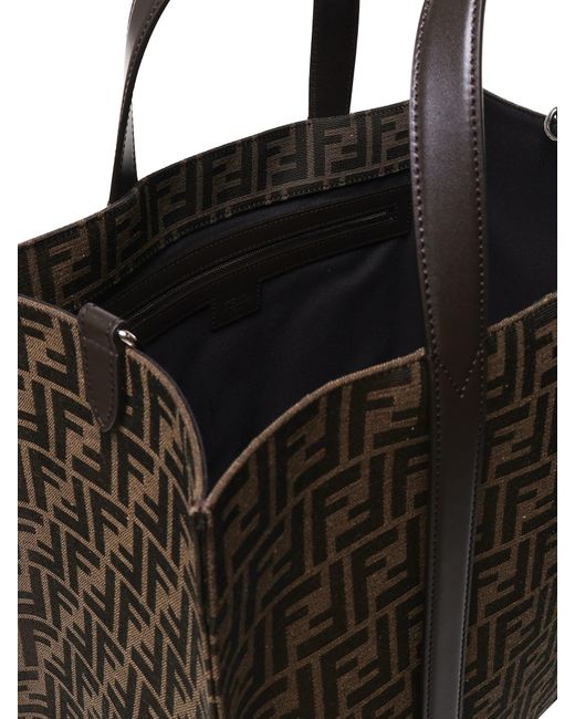 Fendi Shopper Bag Ff Logo in Black for Men | Lyst