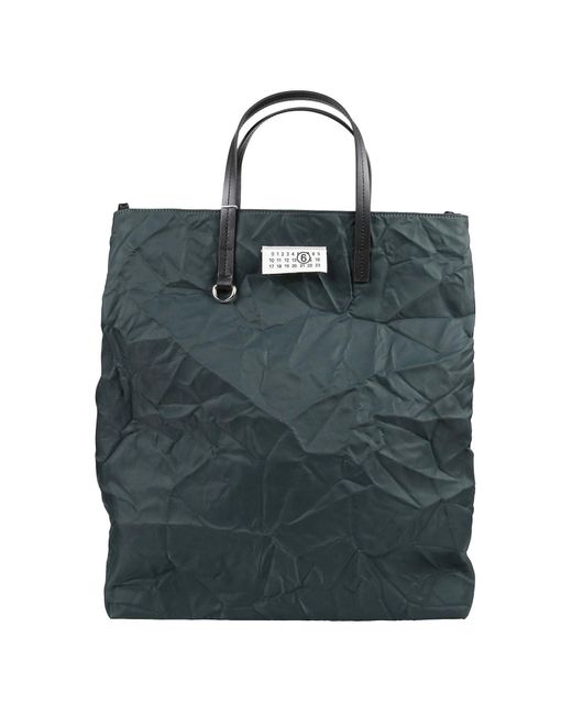 MM6 by Maison Martin Margiela Logo-patch Textured Finish Tote Bag in ...