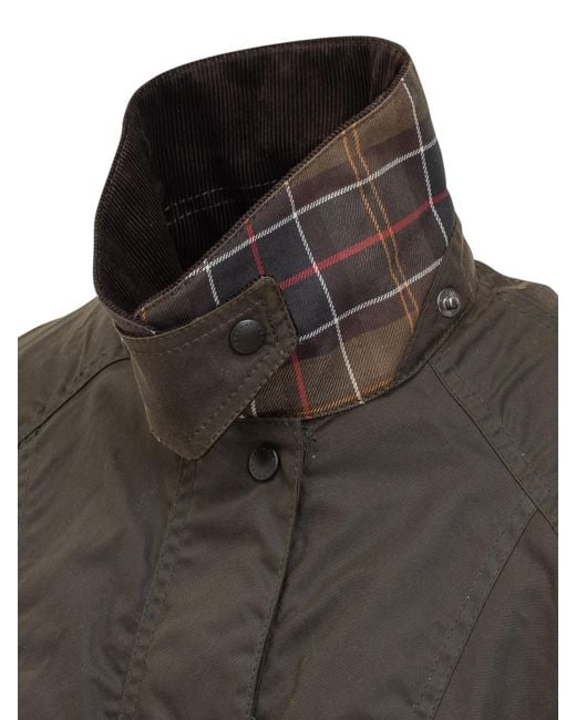 Barbour Beadnell Trench in Black | Lyst