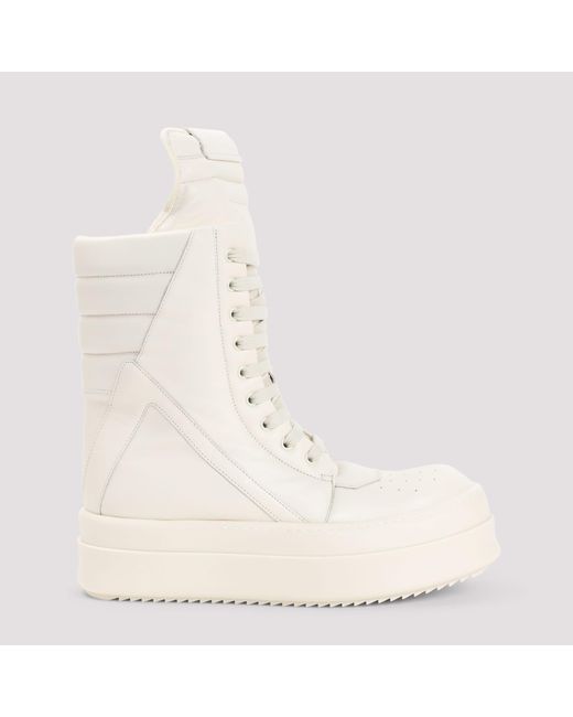 Rick Owens Mega Geobasket Sneakers in Natural for Men | Lyst