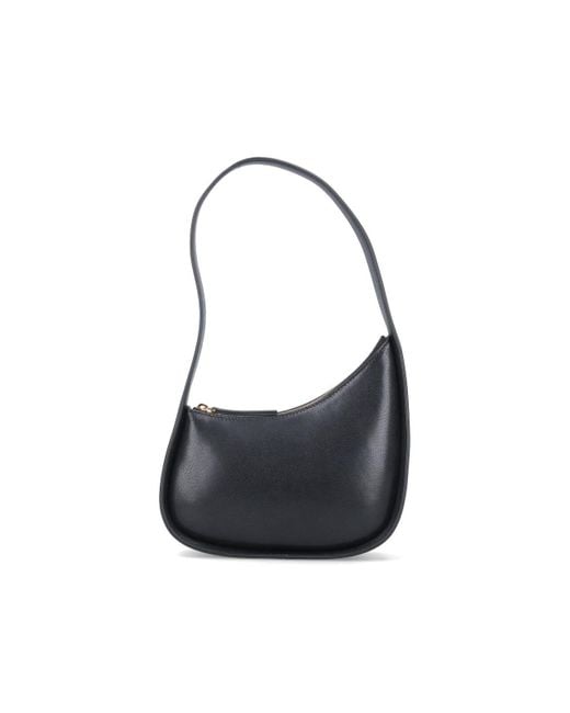 The Row Half Moon Shoulder Bag in Black | Lyst