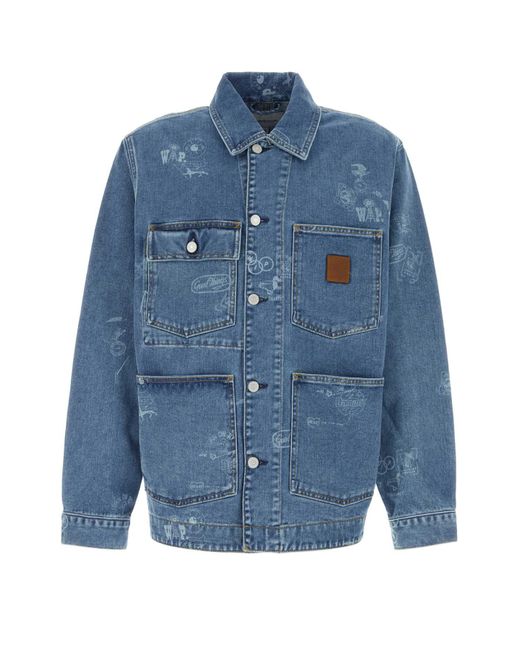 Carhartt Stamp Jacket in Blue for Men | Lyst