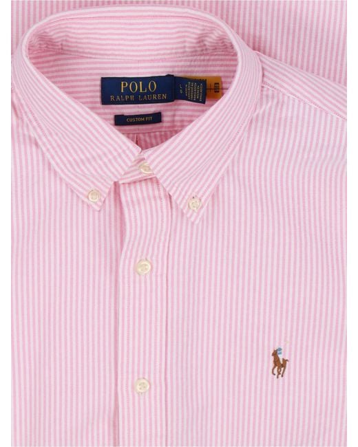 Polo Ralph Lauren Logo Shirt in Pink for Men | Lyst UK