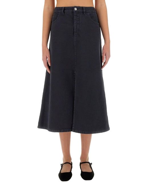 A.P.C. Skirt Georgia in Blue | Lyst