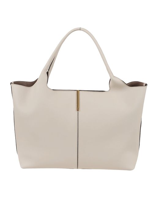 Tod's Top Lock Triangle Tote in White | Lyst