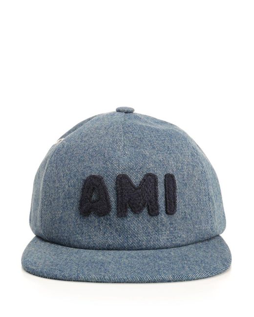 Ami Paris Ami Trucker Hat in Blue for Men | Lyst