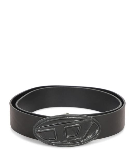 DIESEL D Oval Belt in Black for Men | Lyst UK