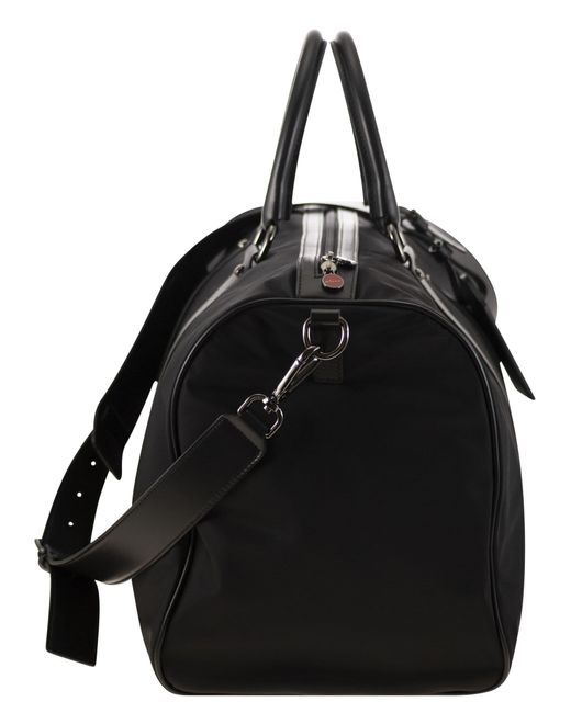 Kiton Duffel Bag With Leather Inserts in Black for Men | Lyst