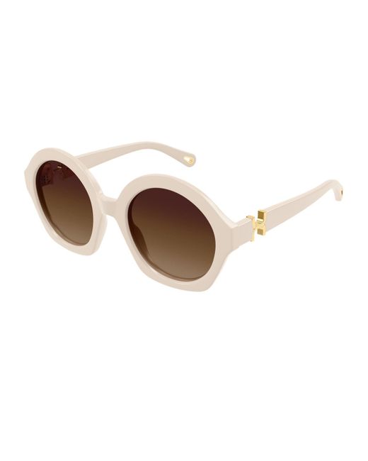 Chloé Ch0302S Marcie- Linea 003 Ivory Sunglasses in Brown | Lyst UK