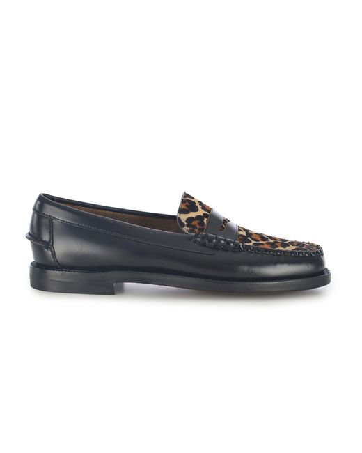 Sebago Mocassin Dan Wild Made Of Leather in Black | Lyst