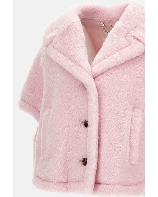 Max Mara Raven Cape in Pink | Lyst UK