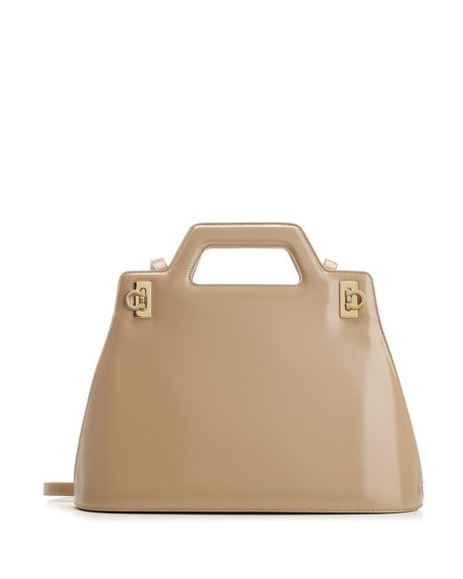 Ferragamo Wanda Medium Tote Bag In Natural Lyst