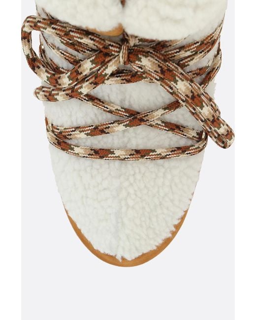 Moon Boot Mb Icon Low Suede And Shearling Snow Boots in Brown | Lyst UK