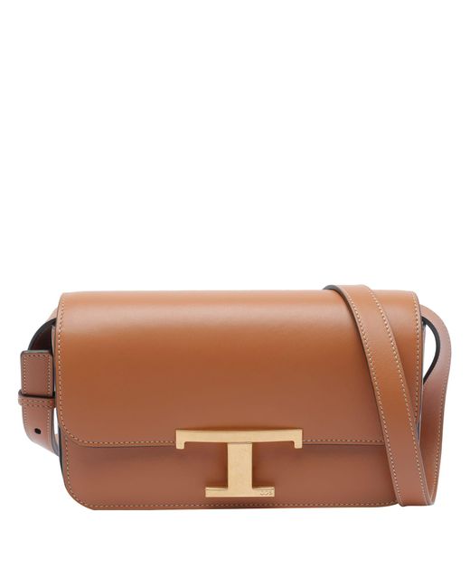 Tod's Micro T Timeless Crossbody Bag in Brown | Lyst