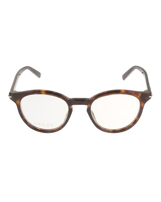 Gucci Round Lens Logo Frame in Natural for Men | Lyst