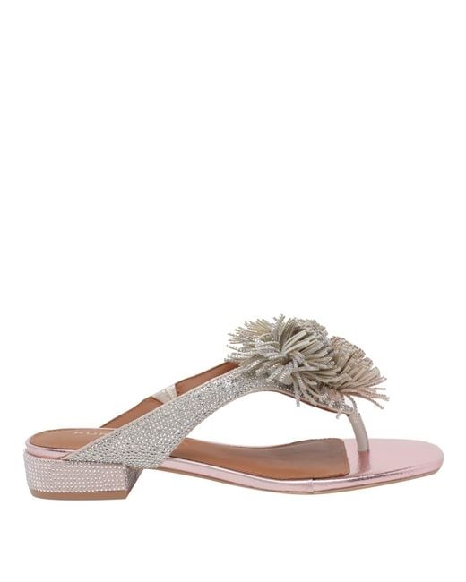 Kurt Geiger Pom Pom T-Bar Flat Sandals | Lyst UK
