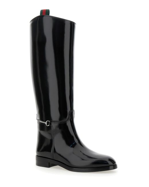 Gucci Michelangelo Knee-High Boots With Web Detail And Horsebit in ...