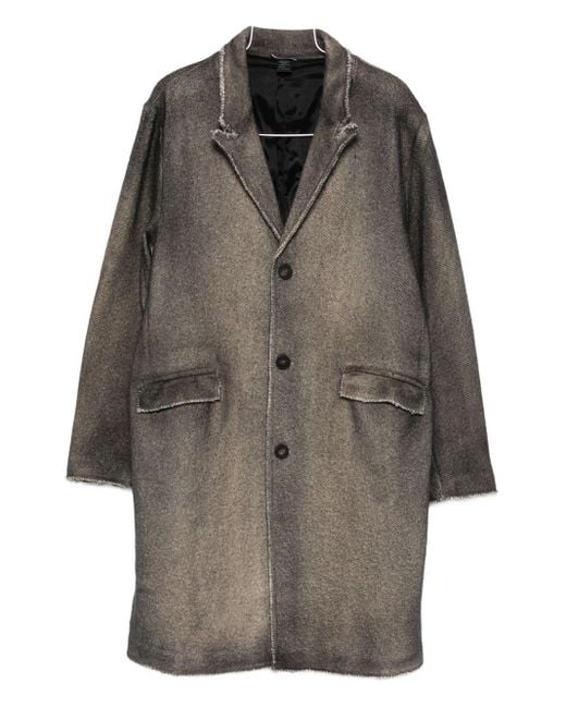 Avant Toi Wool Single-Breasted Coat in Grey | Lyst UK