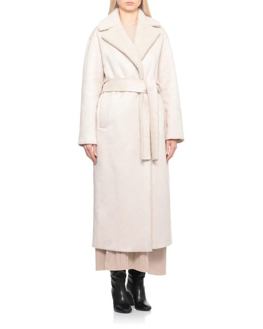 Betta Corradi Synthetic Teddy Coat in Natural | Lyst UK