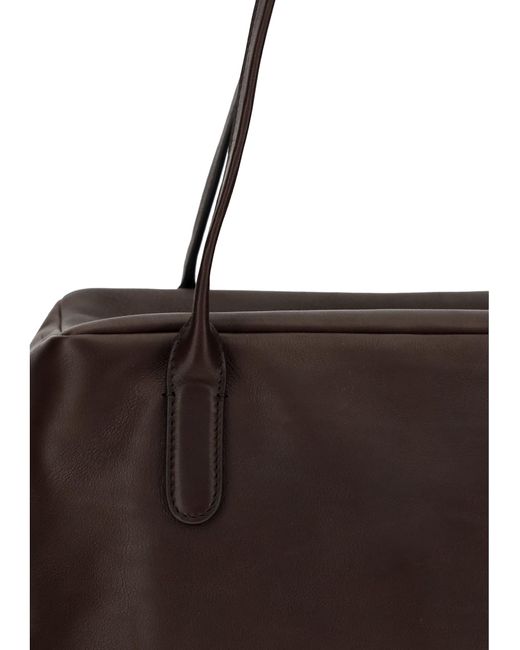 The Row Henri Shoulder Bag in Brown | Lyst
