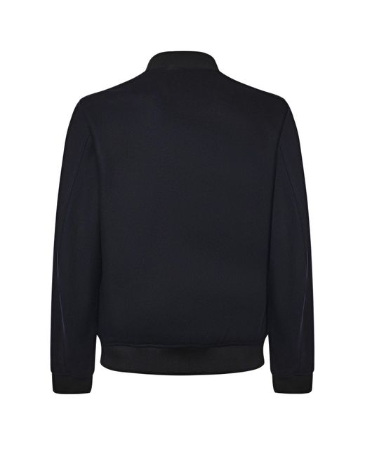 Barbour Wool Bomber Jacket in Blue for Men | Lyst UK