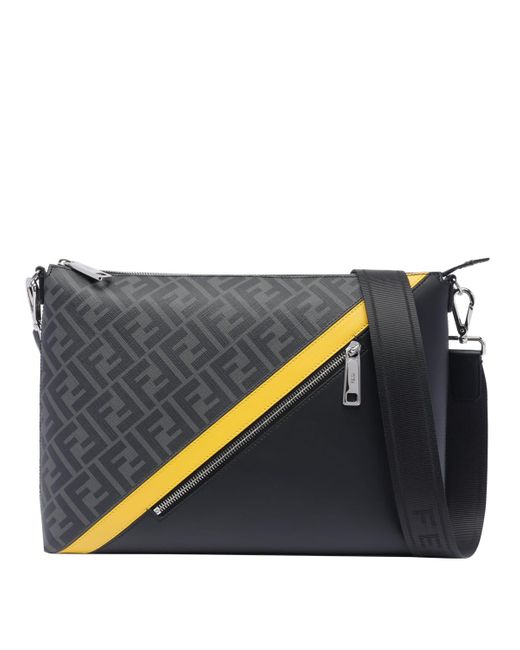 Fendi Diagonal Messenger in Blue for Men | Lyst