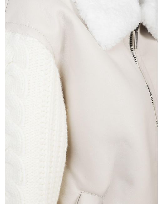 Iceberg Jacket With Faux Fur in White | Lyst UK