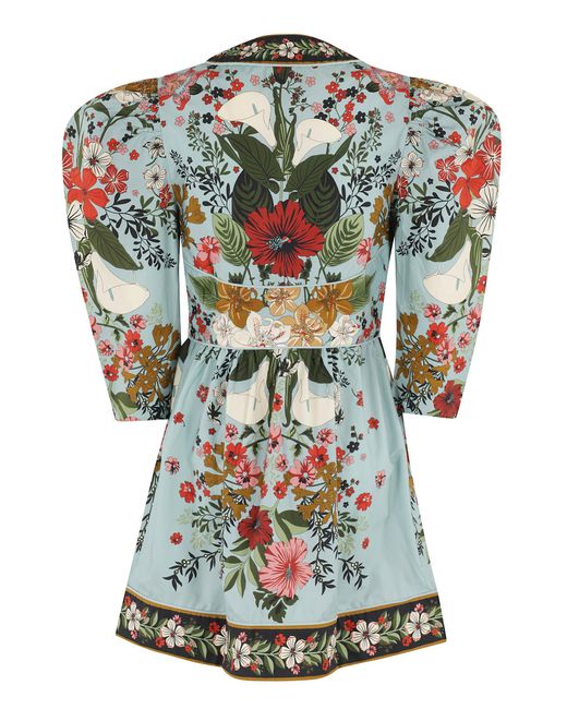 FARM Rio Beauty Bouquet Mini Dress in Green | Lyst