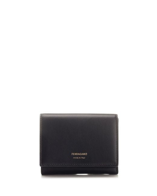 Ferragamo Trifold Wallet in Grey | Lyst UK