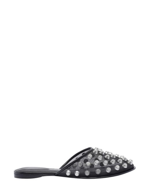 Alexander Wang Stud Detailed Sheer Sandals in Black | Lyst