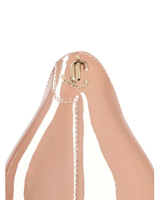 Jimmy Choo Patent Leather Decollete With Jc Logo in Pink | Lyst
