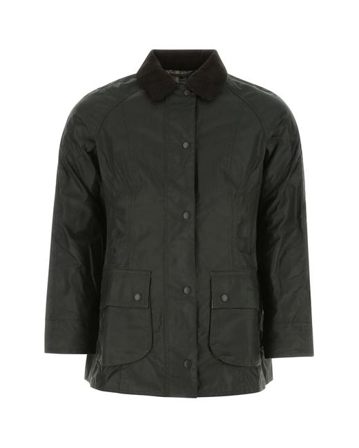 Barbour Dark Cotton Beadnell Jacket in Black | Lyst