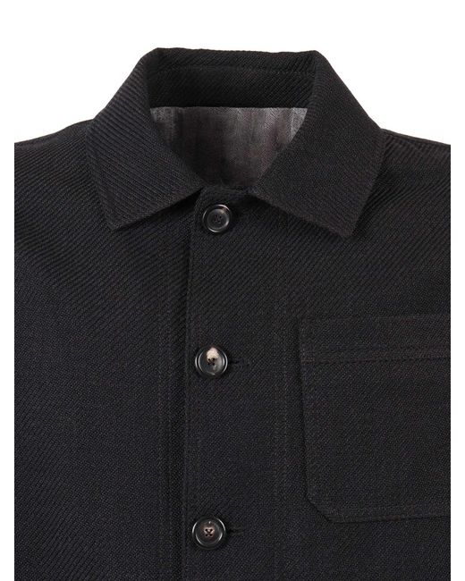 Circolo 1901 Work Jacket Wool in Black for Men | Lyst UK