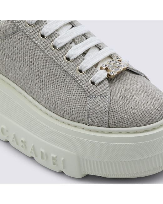 Casadei Leather Nexus Solar Eclipse Sneakers in Grey | Lyst UK