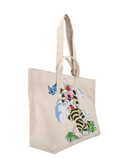 KENZO Cartoon Tote Bag Large in White for Men | Lyst UK