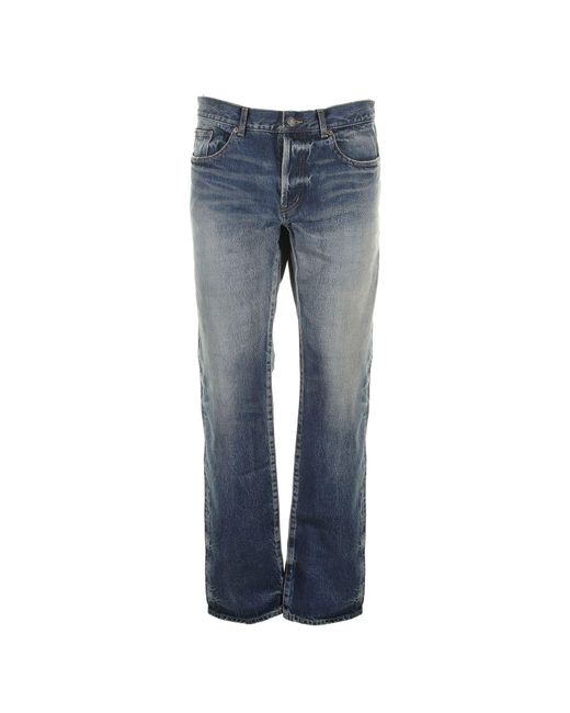 Saint Laurent Gradient Denim Jeans In Blue For Men Lyst