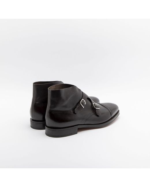 John Lobb William Ii Misty Dark Calf Monk Strap Boot in Black for Men ...