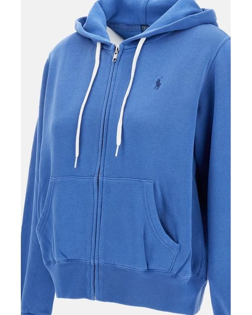 Polo Ralph Lauren Logo Hoodie in Blue | Lyst UK