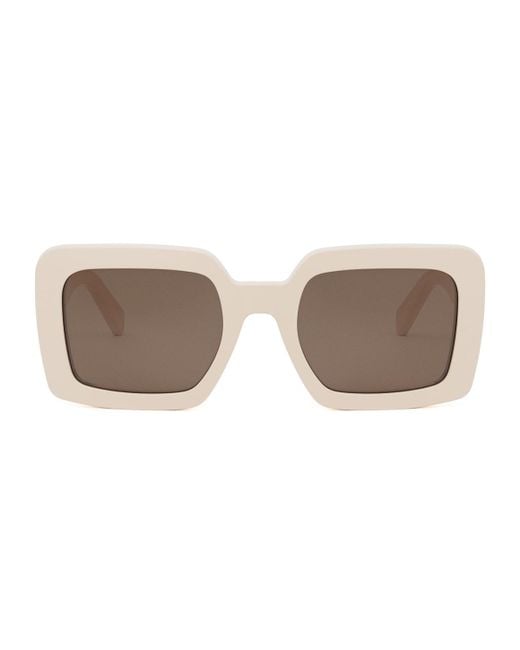 Celine Cl40304U Triomphe 25E Ivory Sunglasses | Lyst