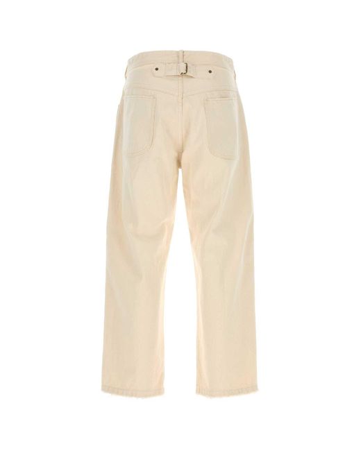 Maison Margiela Melange Sand Denim Jeans in Natural for Men | Lyst UK