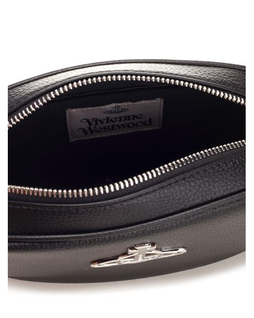 Vivienne Westwood Anna Faux Leather Shoulder Bag in Black | Lyst