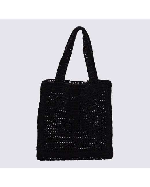 Chloé Raffia Totes in Black | Lyst