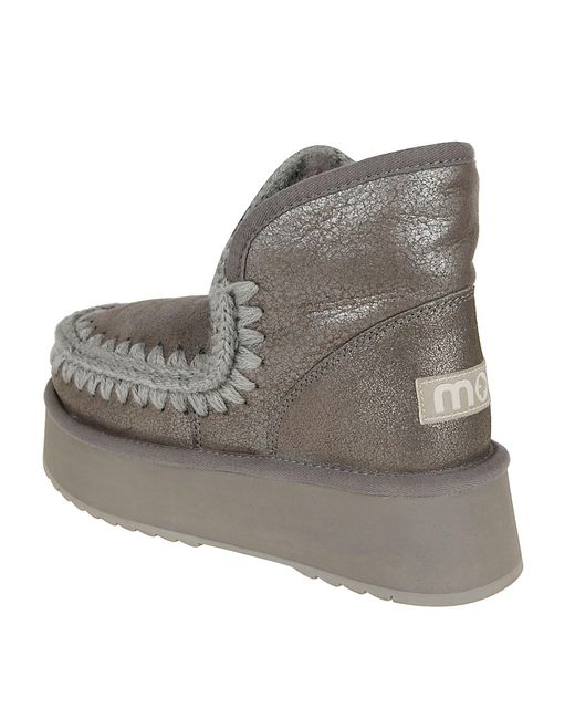Mou Mini Eskimo Platform Boot in Grey | Lyst UK