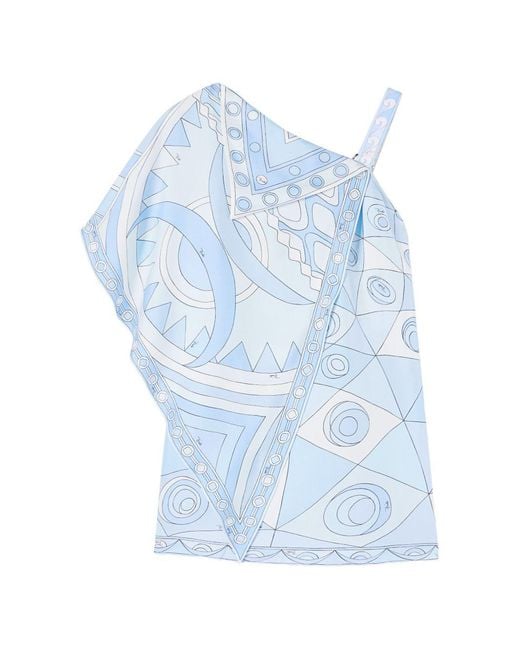 PUCCI Pucci Dresses Silk in Blue | Lyst UK