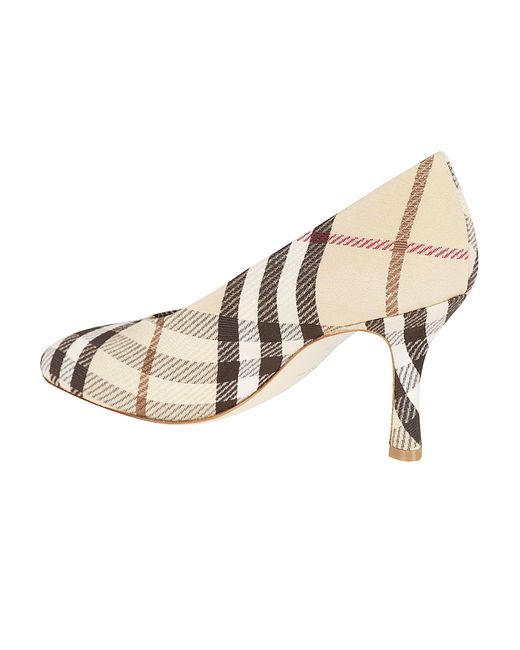Burberry Textile Shoe Leather Pumps | Lyst