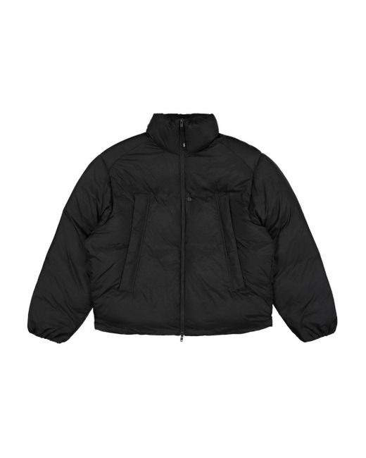 Y-3 Nylon Short Down Jacket in Black for Men | Lyst UK